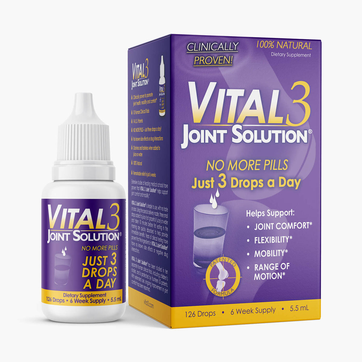 Improve joint comfort with Vital 3 supplement